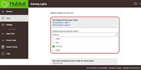 Motion And Mode Lighting Hubitat Documentation