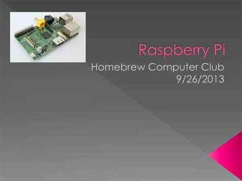 Ppt Raspberry Pi Powerpoint Presentation Free Download Id 1854302