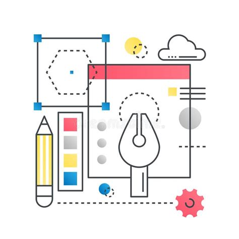 Design Creative Idea Concept Vector Concept In Trendy Line With Gradient Flat Color Stock