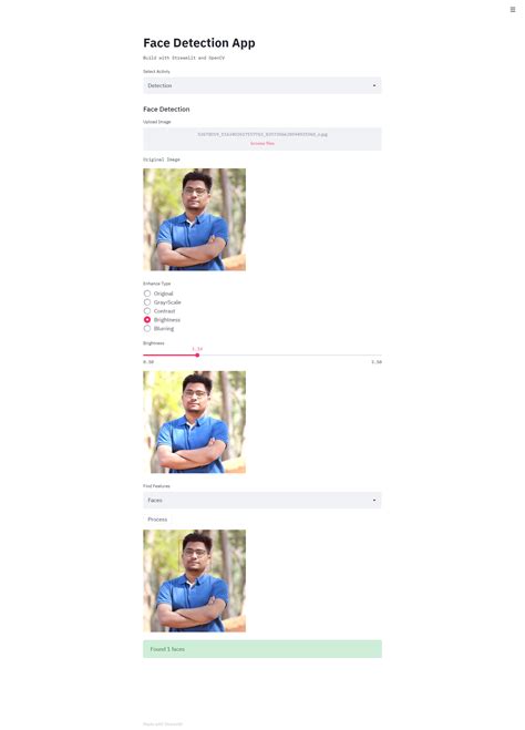 Github Techynileshface Detection App Face Detection App Using Streamlit With Opencv