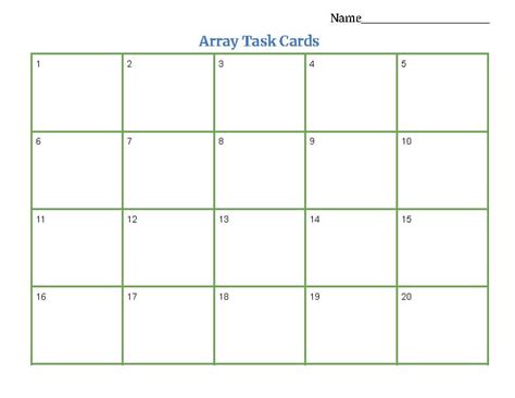 Array Task Cards By Burns Ing Bright In The Classroom Tpt