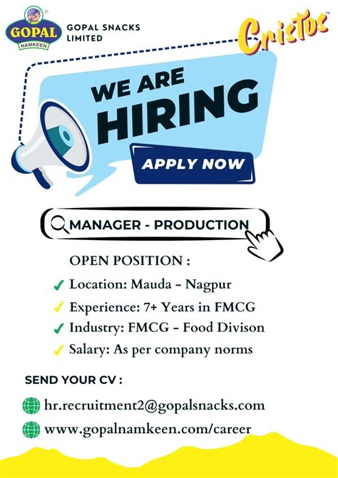 divyanshu dubey on linkedin productionmanager hiring productionmanager gopalsnacks nagpur…