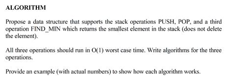 Solved Algorithm Propose A Data Structure That Supports The