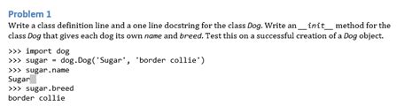solved problem 1 write a class definition line and a one