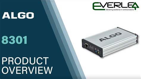 Algo 8301 Ip Paging Adapter Youtube