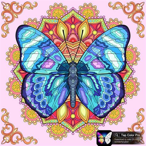 Pink Butterflies Mandala Pastel Butterfly Mandala Design Pastel