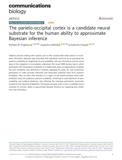 Pdf The Parieto Occipital Cortex Is A Candidate Neural Substrate For The Human Ability To