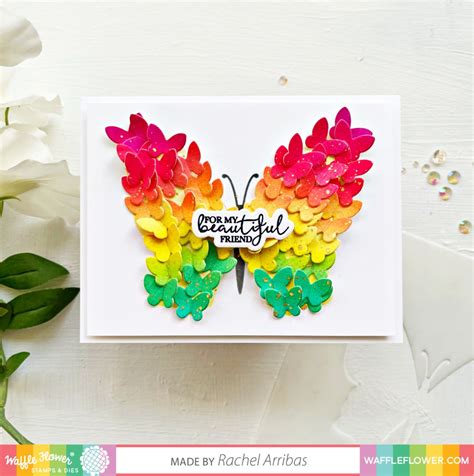 Outlined Butterflies Panel Die Outlined Butterflies Panel Die
