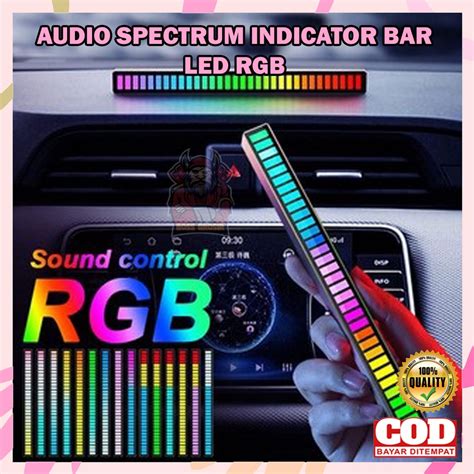 Jual LAMPU LED RGB BAR SPECTRUM AUDIO INDICATOR AUDIO SPECTRUM INDICATOR BAR LED RGB Shopee