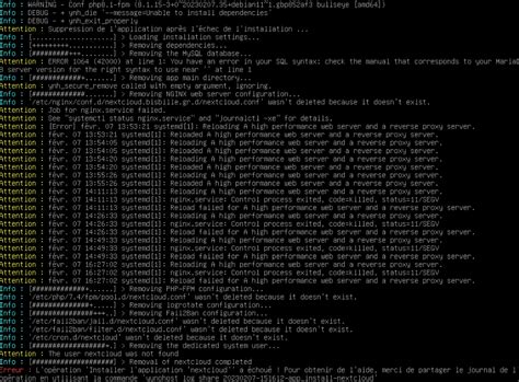 Error1064 Sql Syntax Error · Issue 557 · Yunohost Appsnextcloudynh · Github