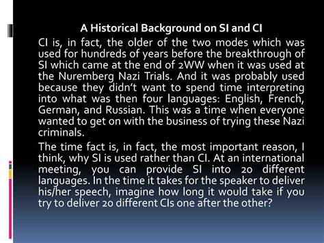 SOLUTION Definition Of SI In Comparison To CI Studypool