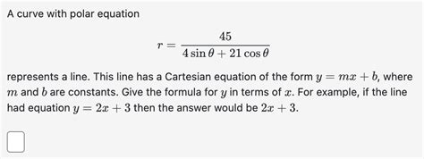 Solved A Curve With Polar Equation R454sin Theta 21