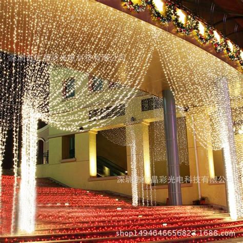 Led窗帘灯33米300led灯婚庆装饰节日彩灯110v美规欧规英规澳规 阿里巴巴