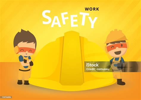 건설 노동자 수리 인 배너 안전 제일 건강과 안전 벡터 일러스트 레이 터 안전에 대한 스톡 벡터 아트 및 기타 이미지 안전 일함 충돌 사고 Istock