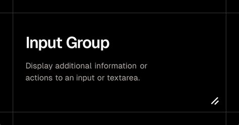 Input Group Shadcnui