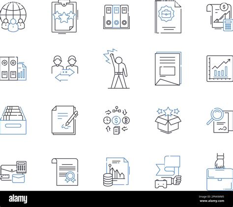 Information Management Line Icons Collection Data Analytics Archives