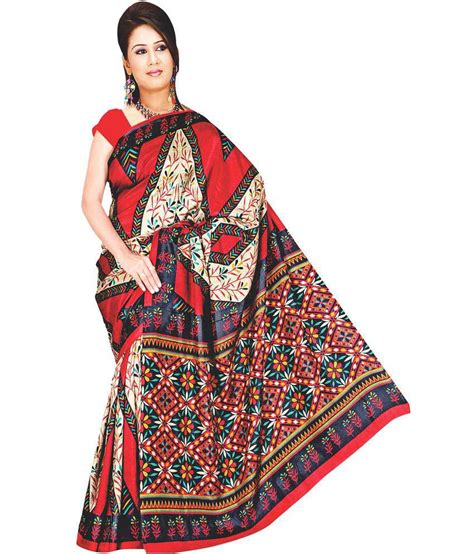Khushi Creation Multi Color Art Silk Saree Buy Khushi Creation Multi