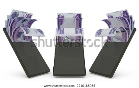 Ethiopian Birr Notes Inside Mobile Phone Stock Illustration 2210188035