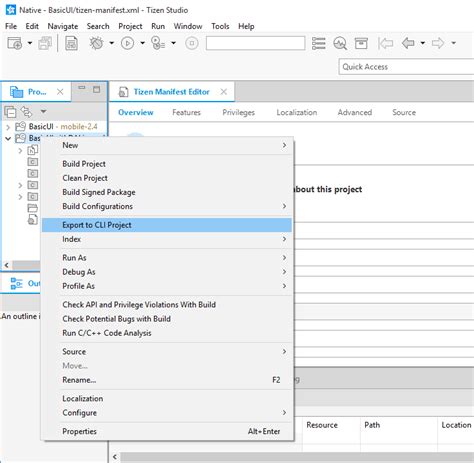 Converting Projects For Cli Tizen Docs