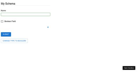 React Jsonschema Customization Codesandbox