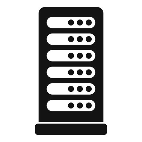 Premium Vector Black And White Server Rack Icon