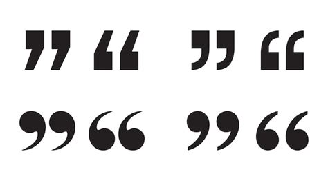Premium Vector Vector Quotation Mark Icons Set