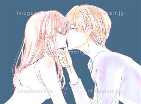 キスする男女のイラスト素材 195406651 イメージマート
