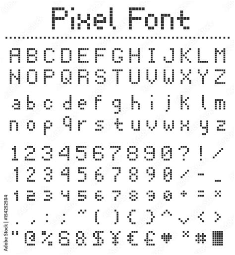 Square Pixel Font Videogame Alphabet In Retro Style Stock Vector Artofit