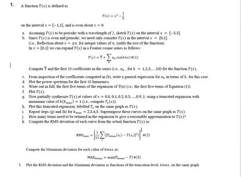 Solved A Function T X Is Defined As T X X On The Chegg Com