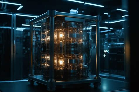 Premium Photo Futuristic Quantum Computer Technology Revolutionizing