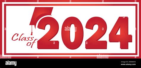 Class Of 2024 Red Stock Vector Image And Art Alamy