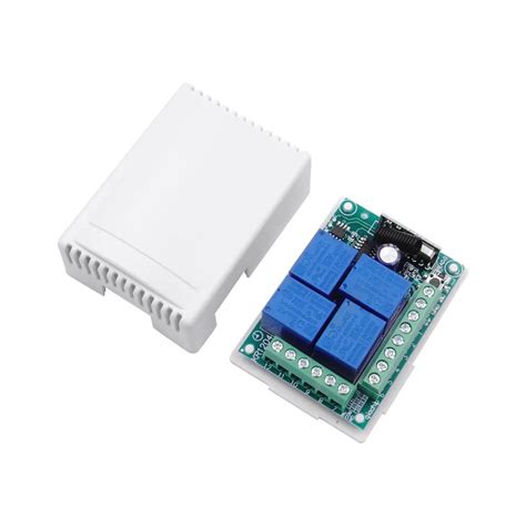 Módulo Relê Receptor 4 Canais Para Automação Residencial Rf 433mhz 12v