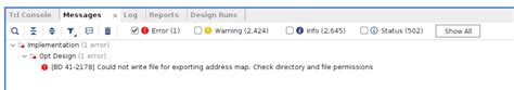 000035416 Error Could Not Write File For Exporting Address Map
