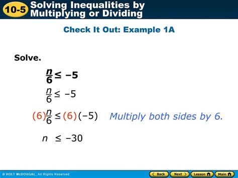Additional Example 1A Using The Multiplication Property Of Inequality