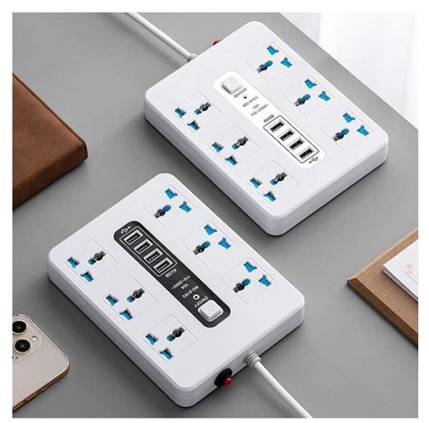 2m Multi Function Extension Cord Socket With Usb Port Protection International Universal Lazada Ph