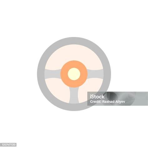 스티어링 휠 아이콘 Ui 및 Ux 웹 사이트 또는 모바일 응용 프로그램에 대한 택시 서비스 아이콘의 간단한 색상 벡터 요소 개념에 대한 스톡 벡터 아트 및 기타 이미지