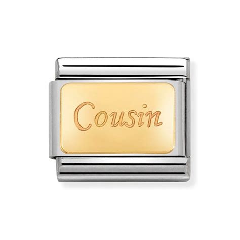 Nomination Classic Gold Cousin Script Charm 03012136 Francis And Gaye