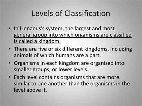 Levels Of Classification Sentence At Frank Hansen Blog