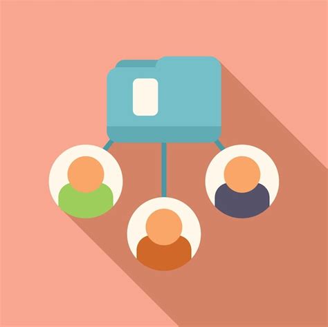 Premium Vector Network Database Icon Flat Vector Platform System Client Consumer