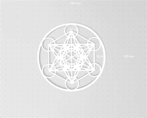 Stl File Metatrons Cube Sacred Geometry Stencil Wall Art・3d