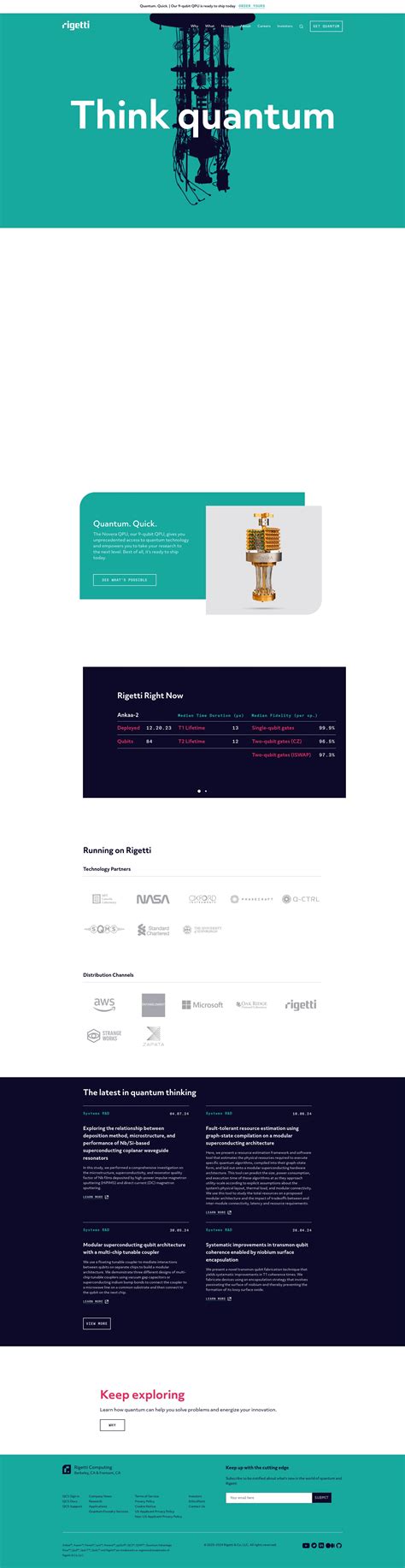Rigetti Computing Quantum Coherent Supercomputing
