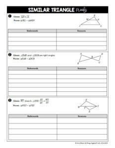 Geometry Unit 6 Similar Triangles All Things Algebra