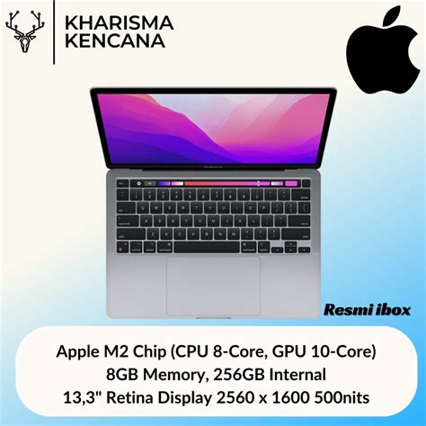 Jual Macbook Pro M2 2022 8c Cpu 10c Gpu 8gb 256gb 13 3inch Space Grey