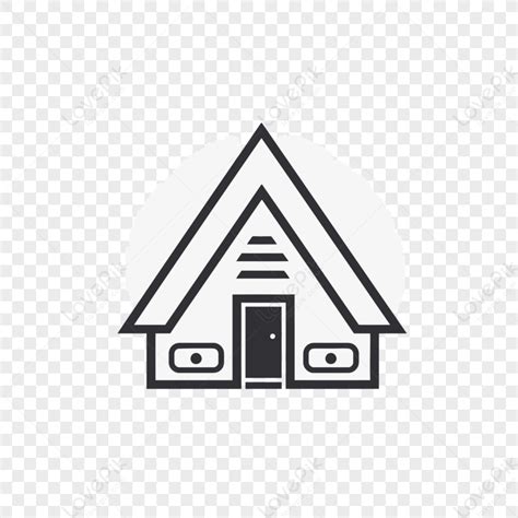 흰색 배경에 간단한 집 아이콘 벡터중심외딴 Png 일러스트 무료 다운로드 Lovepik