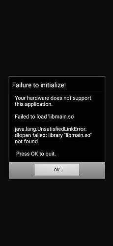 Failed To Load Libmainso Your Hardware Does Not Support This Application Unity Engine