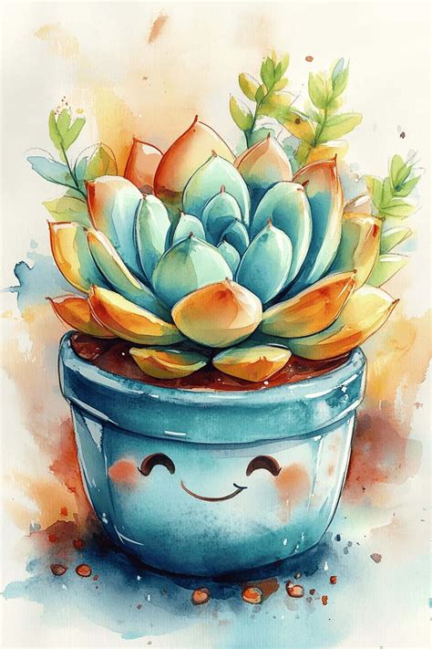 45 Creative Watercolor Succulent Art Ideas The Sketch And Doodle Club