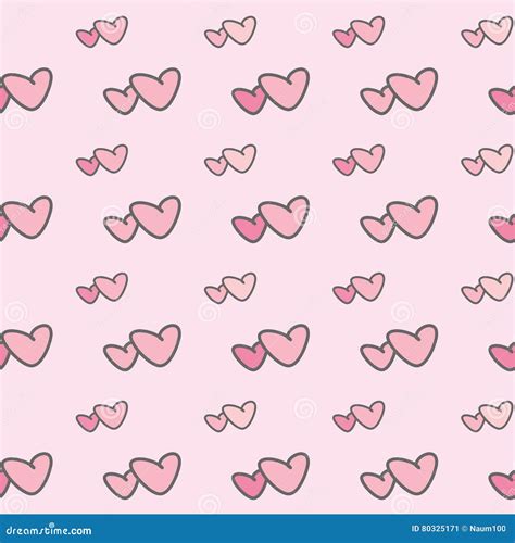 Heart Seamless Pattern Stock Vector Illustration Of Romantic 80325171