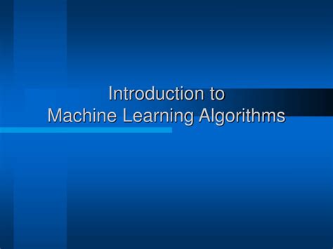 PPT Machine Learning Algorithms Applications And Artificial Intelligence PowerPoint