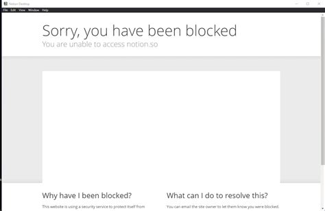 Sorry You Have Been Blocked Message Whats Going On Rnotion