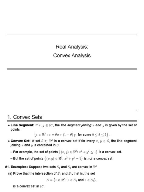 07 Convex Analysis Pdf Convex Set Continuous Function